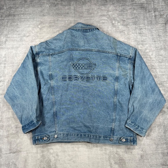 Corvette | Jackets & Coats | Corvette Jacket Mens Large Blue Denim ...